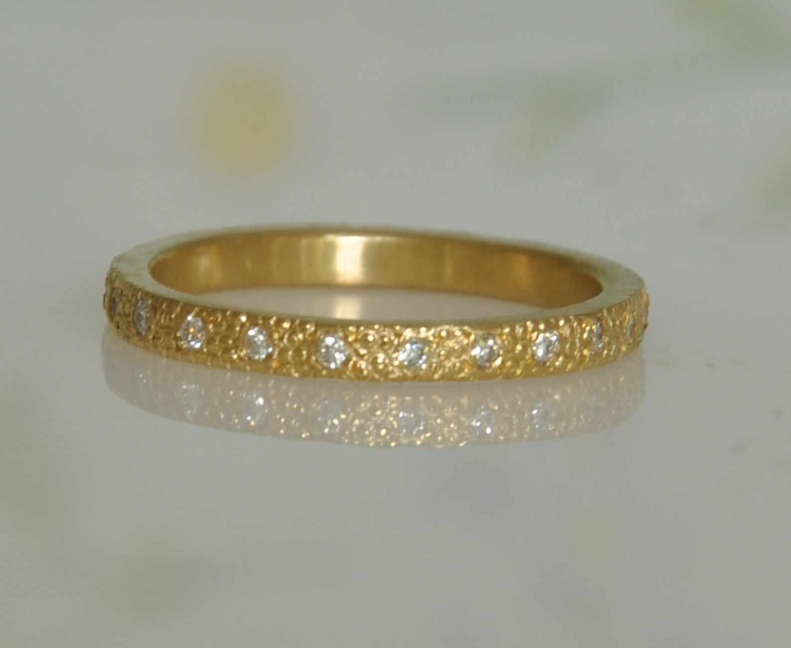 18k Gold Bridal Set of RingGold and Diamonds Wedding | Etsy