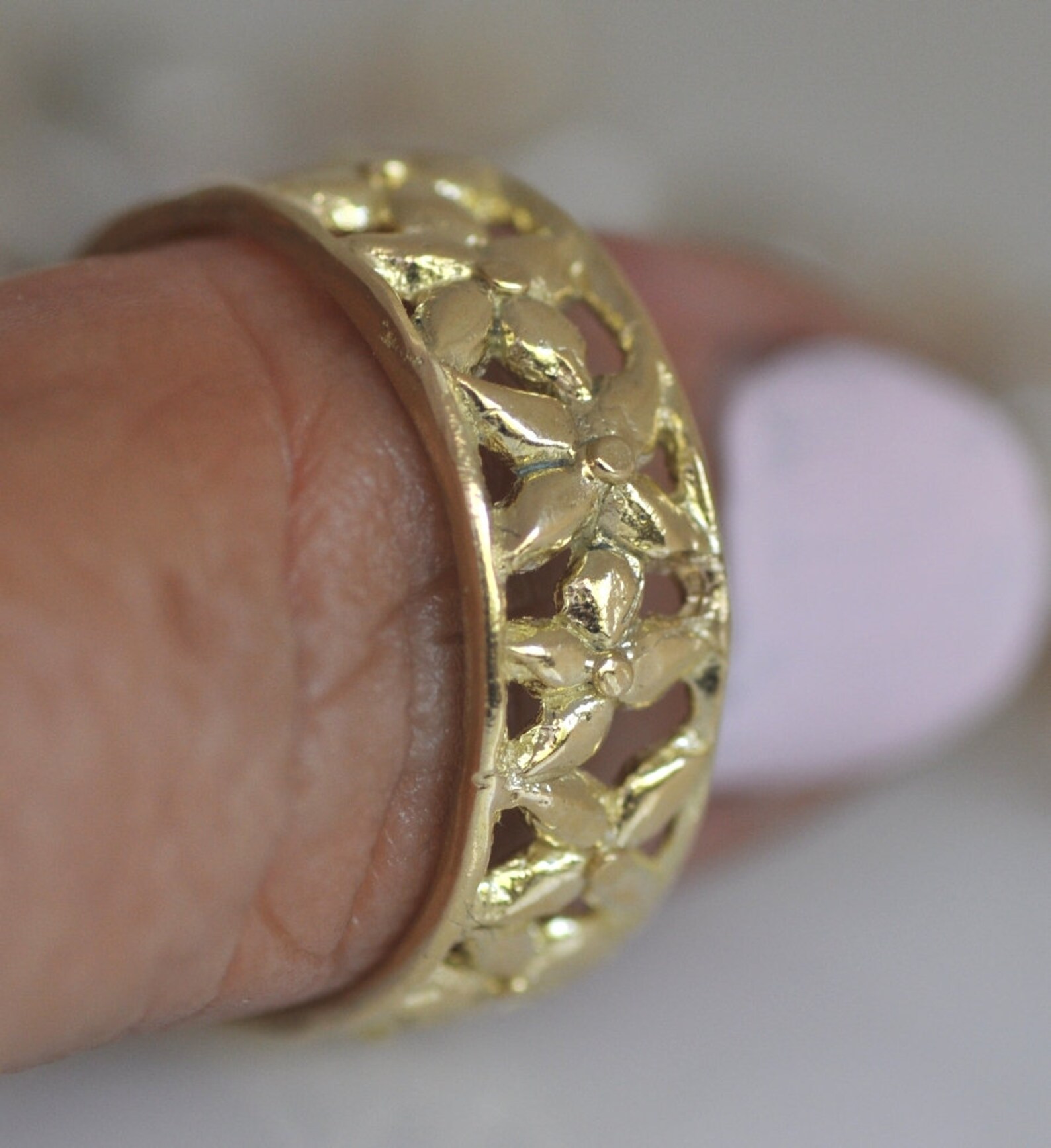 14k Gold Anniversary Ring Gold Anniversary Ring 14K - Etsy Israel