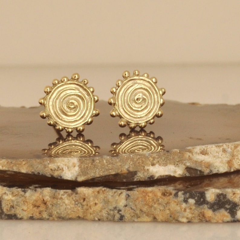 Post Gold Earring 14k Gold Post Earrings Gold Stud Earring - Etsy Israel