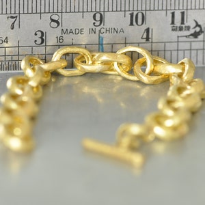 18k Solid Gold Bracelet, Statement Bracelet, Gold Bracelet, Handmade ...