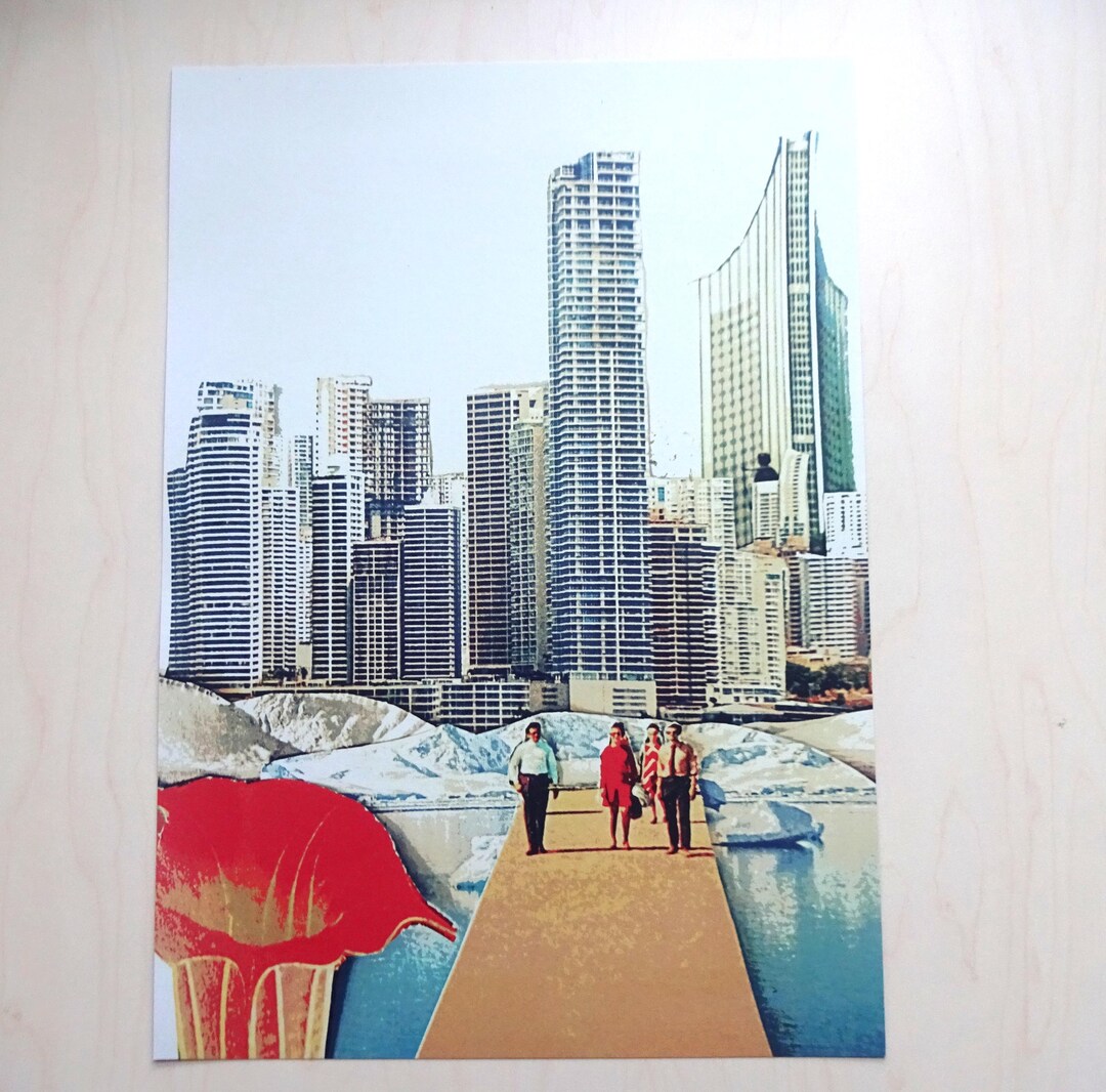 Collage, Illustration, Poster, Art Print, Vintage Poster, Architecture ...