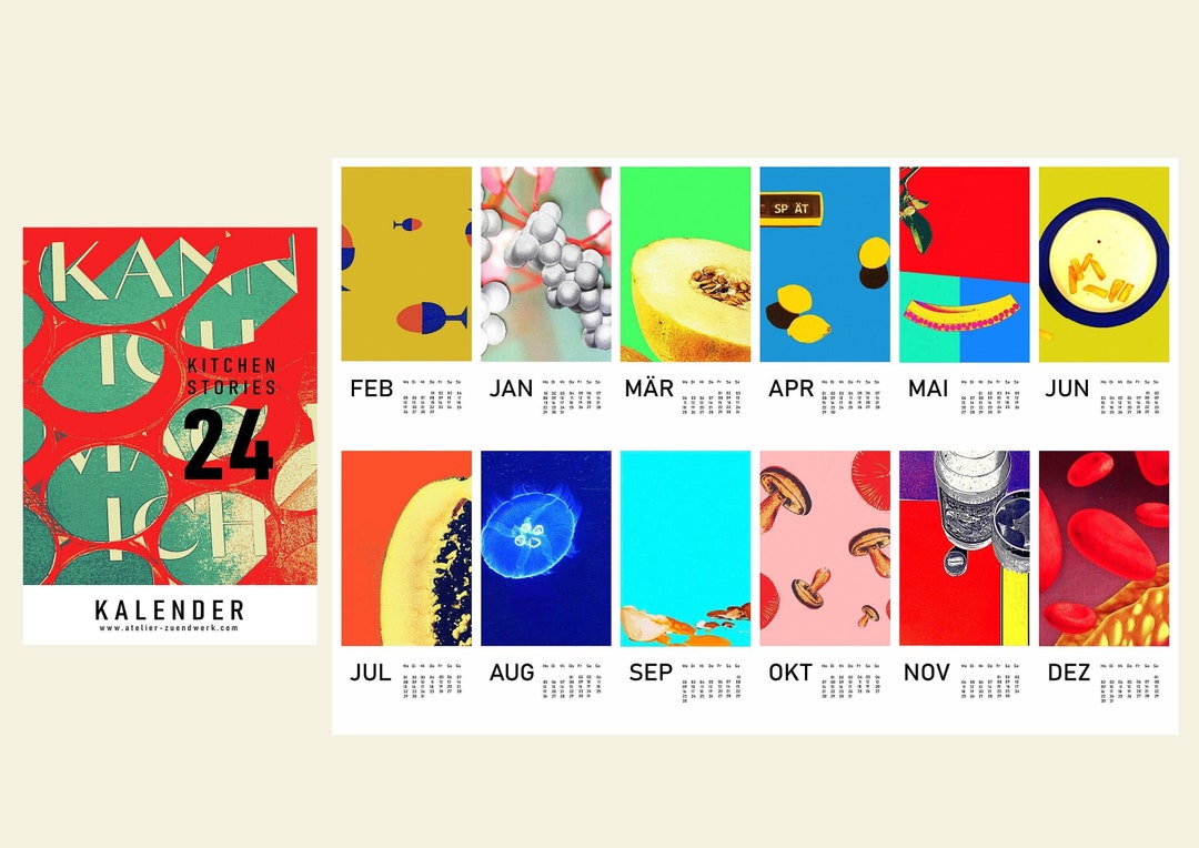 Calendar 2024 _ Kitchen Calendar Kitchenstories A5 _ Annual - Etsy