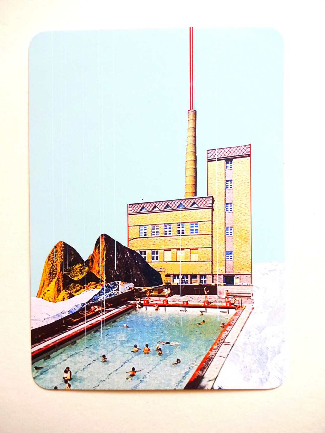 Postcard, Greeting Card, Collage, Illustration, Architecture, Vintage ...