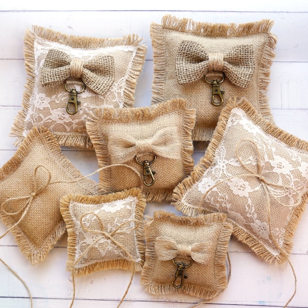 Burlap Lace Pillow - Etsy