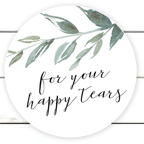 For Your Happy Tears Stickers Tissue Pack Labels Wedding - Etsy