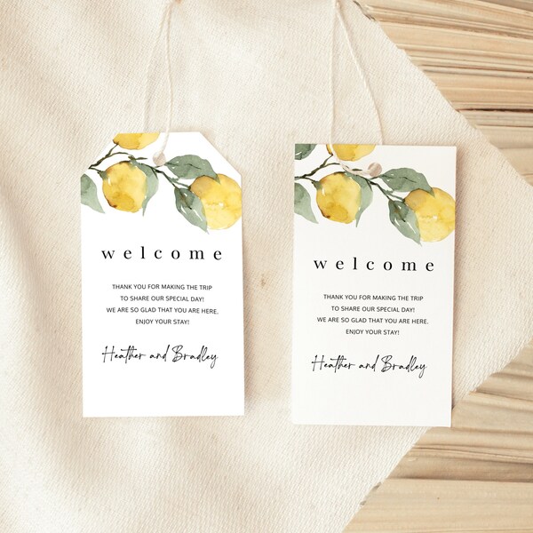 Welcome Bag Tags - Etsy