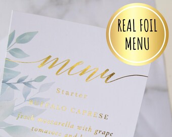 Gold Foil Menu | Etsy