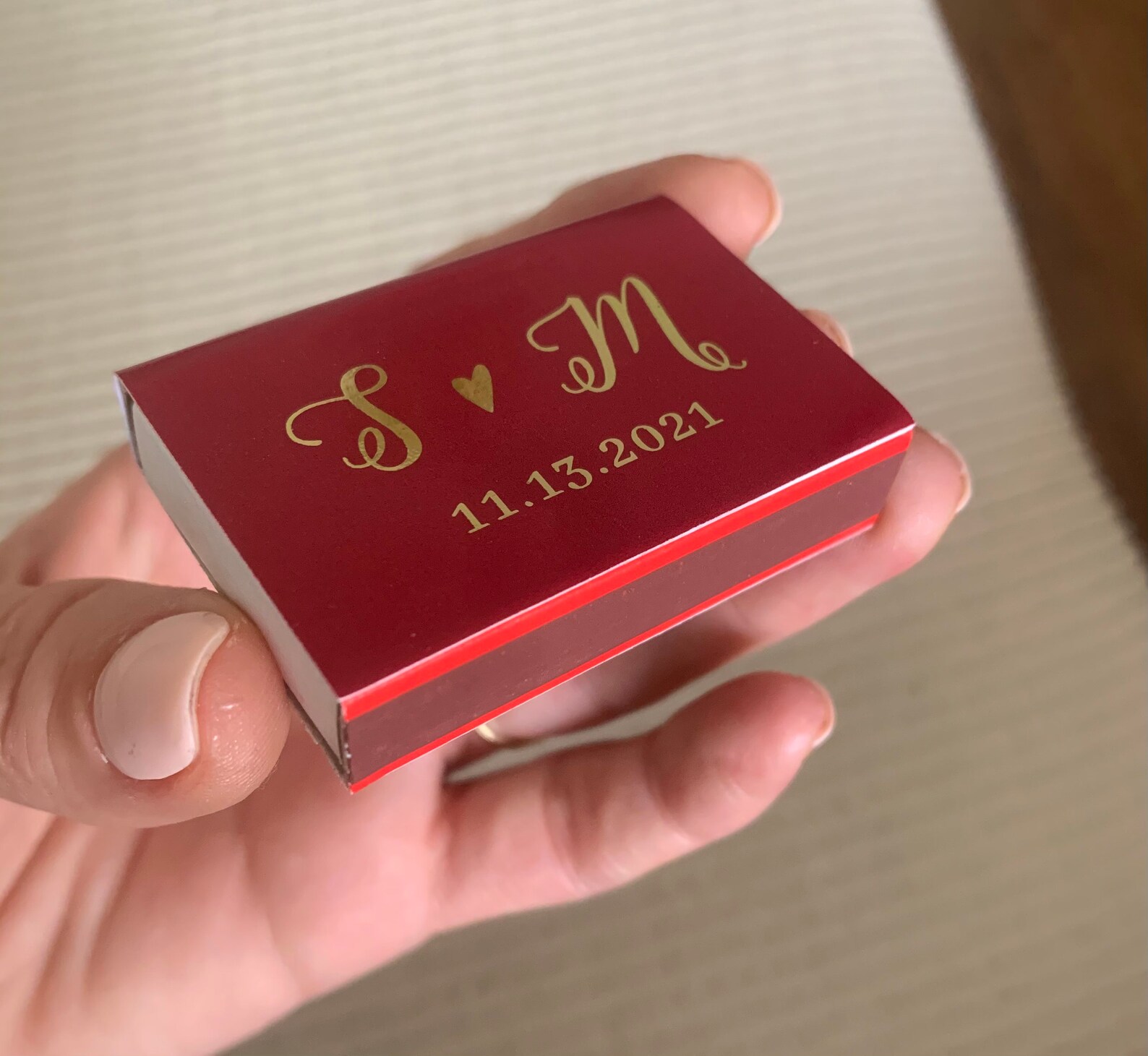 Gold Foil Wedding Matches Personalized Match Boxes a Perfect - Etsy