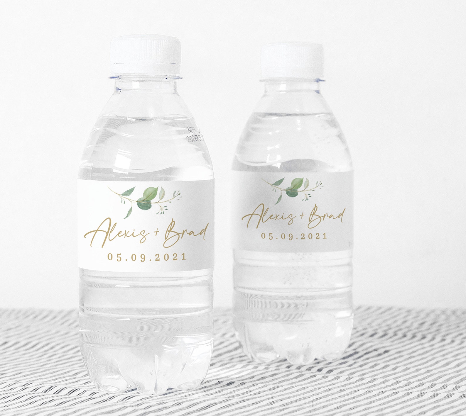 Printed Water Bottle Labels, Personalized Water Bottle Labels, Wedding ...