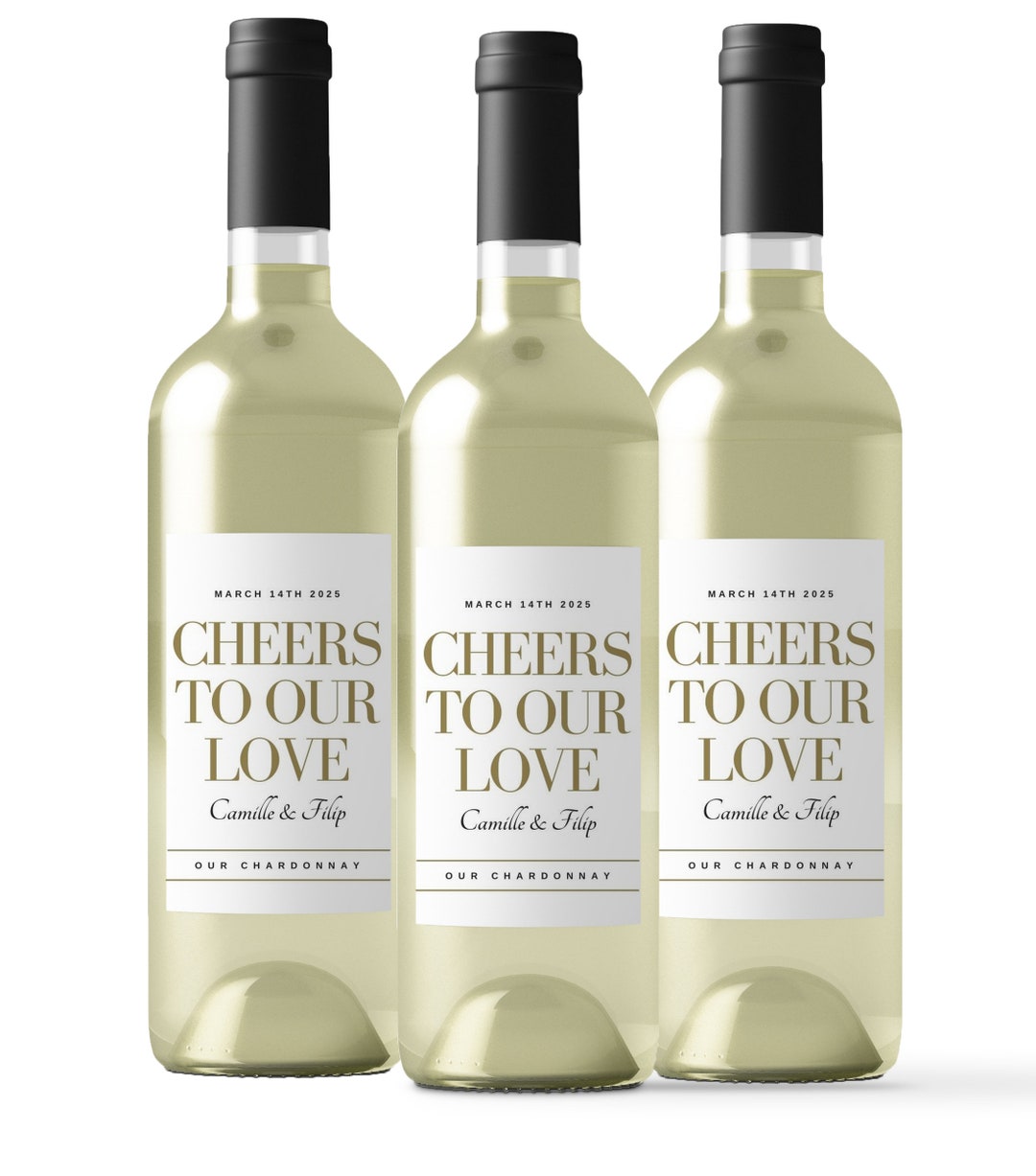 Personalized Wedding Wine Bottle Labels Cheers Wine Labels - Etsy