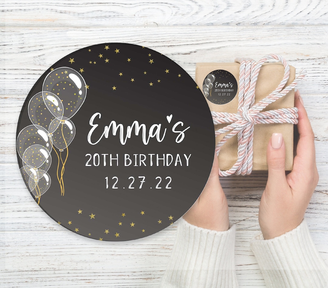 Custom Happy Birthday Sticker Labels, Happy Birthday Stickers for Party ...