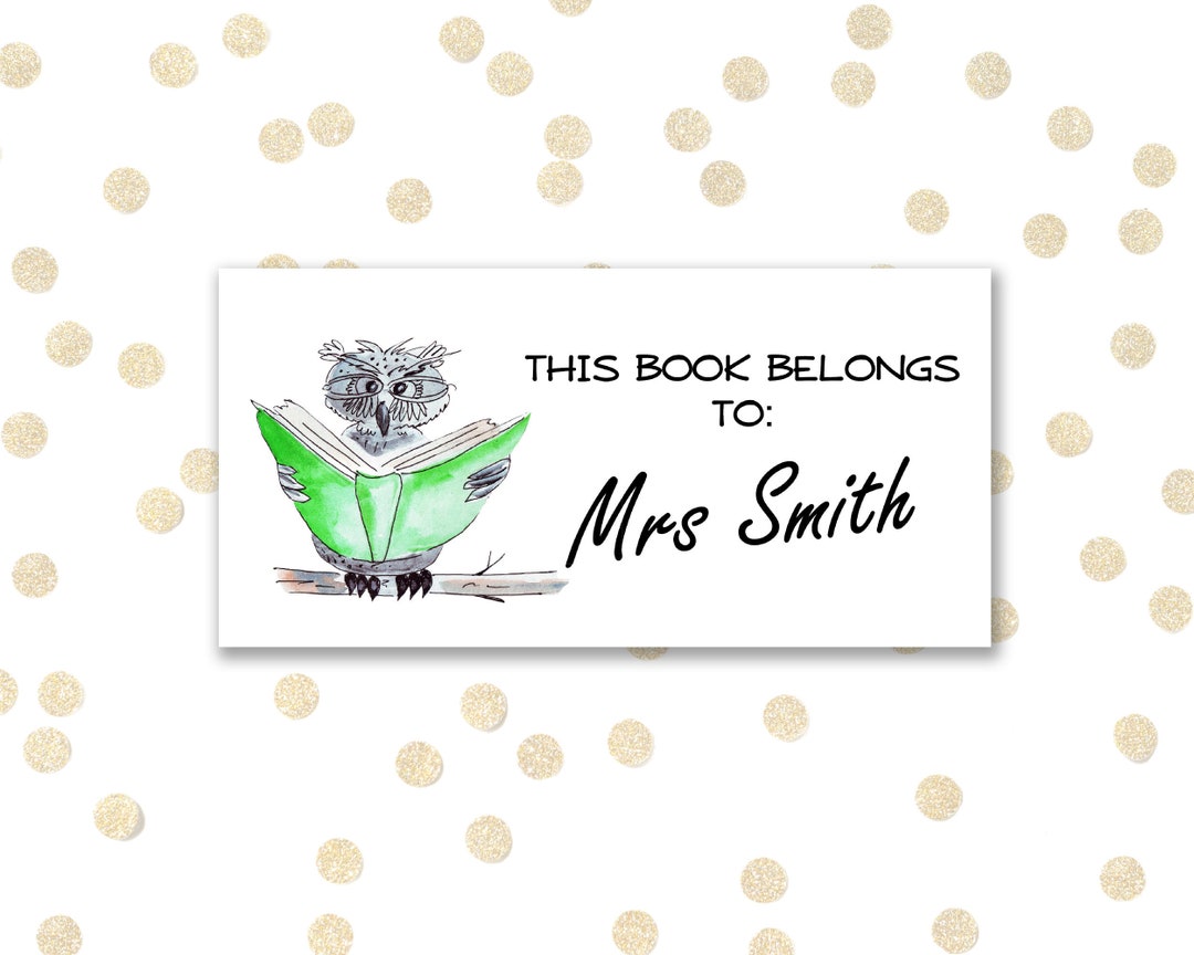 This Book Belongs to Stickers Custom Book Stickers Librarian - Etsy