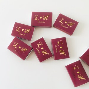 Gold Foil Wedding Matches Personalized Match Boxes a Perfect - Etsy