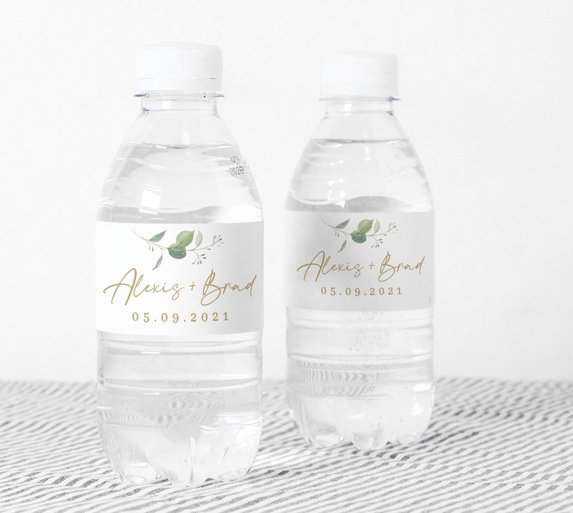 Printed Water Bottle Labels Personalized Water Bottle Labels - Etsy