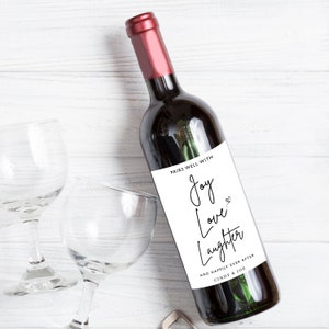 Pairs Well With Wedding Gift, Custom Wine Bottle Labels, Personalized ...