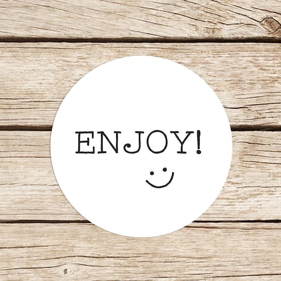 Enjoy Stickers Treat Bag Stickers Favor Stickers Wedding | Etsy