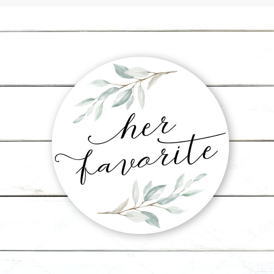 His Favorite Stickers, Her Favorite Stickers, Wedding Favor Stickers ...