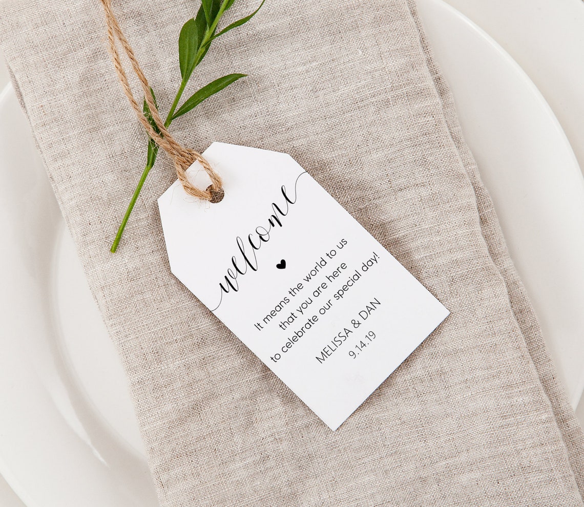 Hotel Welcome Tags Personalized Welcome Cards Hotel Welcome - Etsy