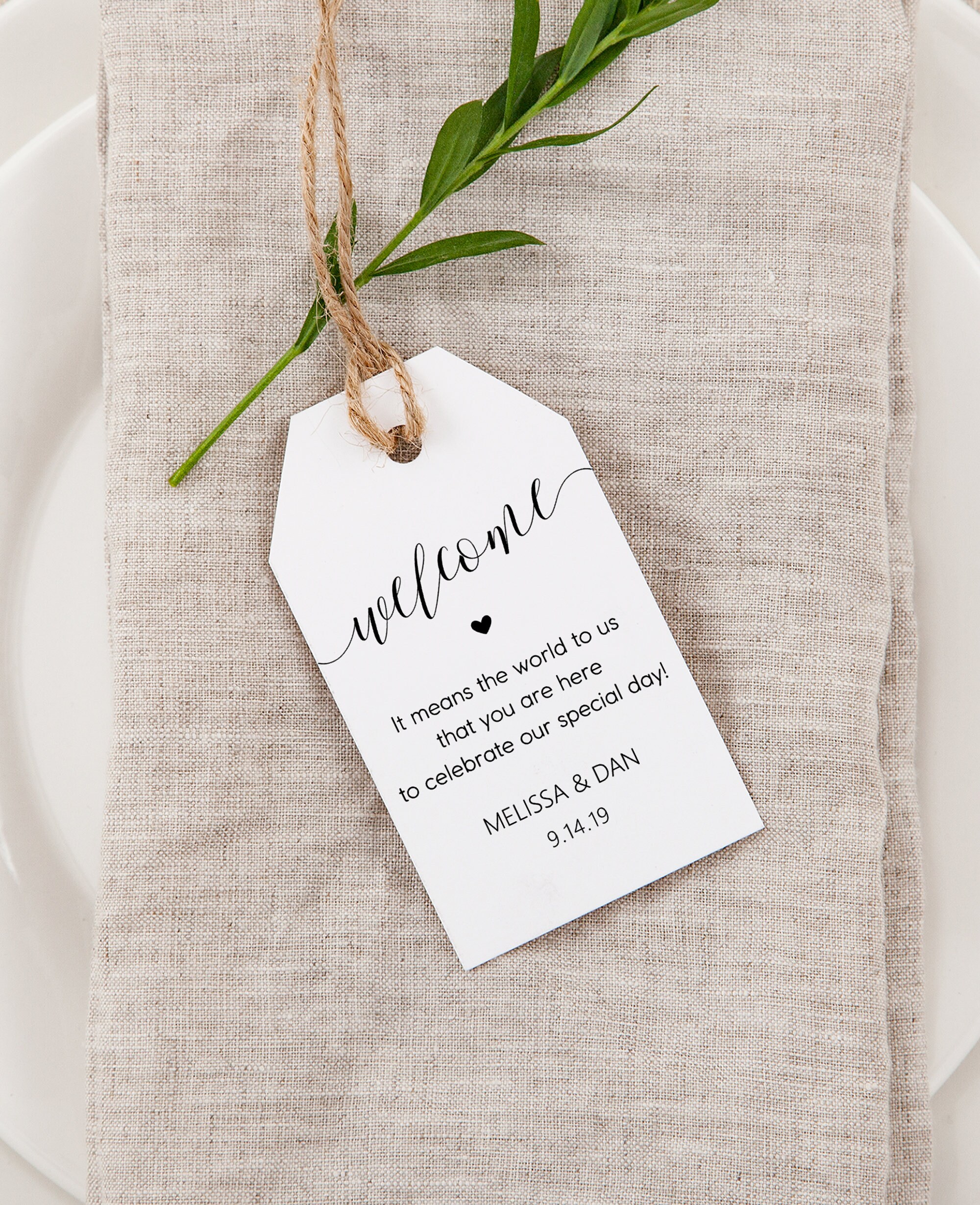 Hotel welcome tags Personalized Welcome Cards Hotel Welcome | Etsy