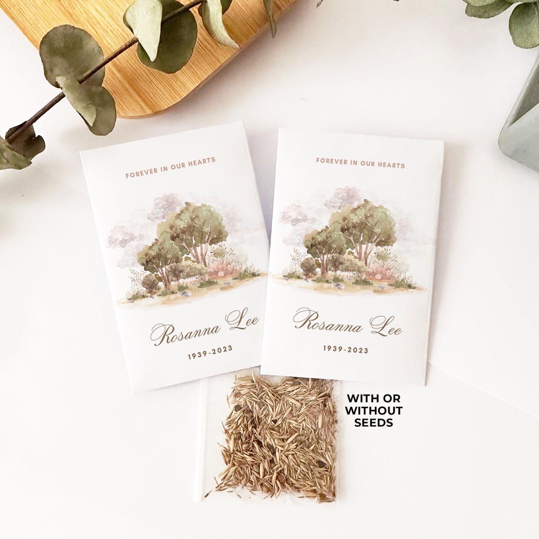 Memorial Packets for Seeds, Pre-filled Remembrance Seed Packets ...