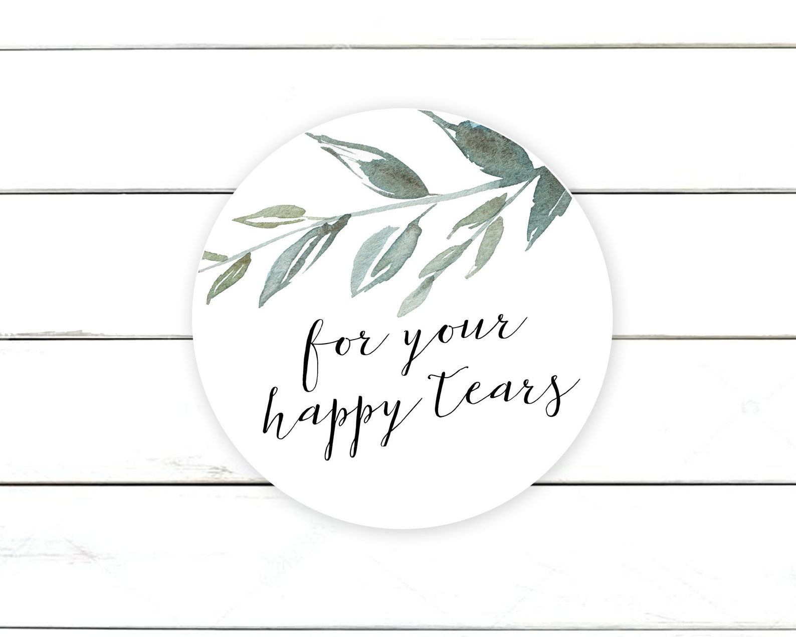 For Your Happy Tears Stickers Tissue Pack Labels Wedding | Etsy