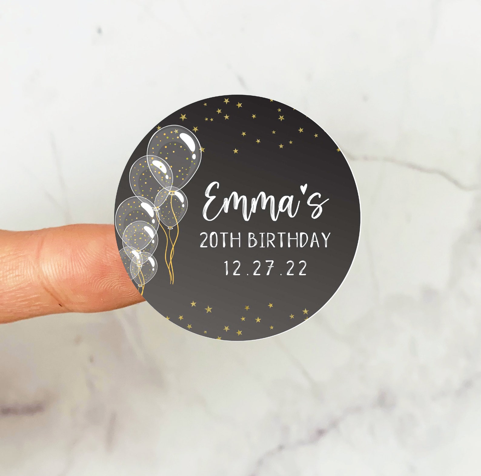 Custom Happy Birthday Sticker Labels Happy Birthday Stickers - Etsy