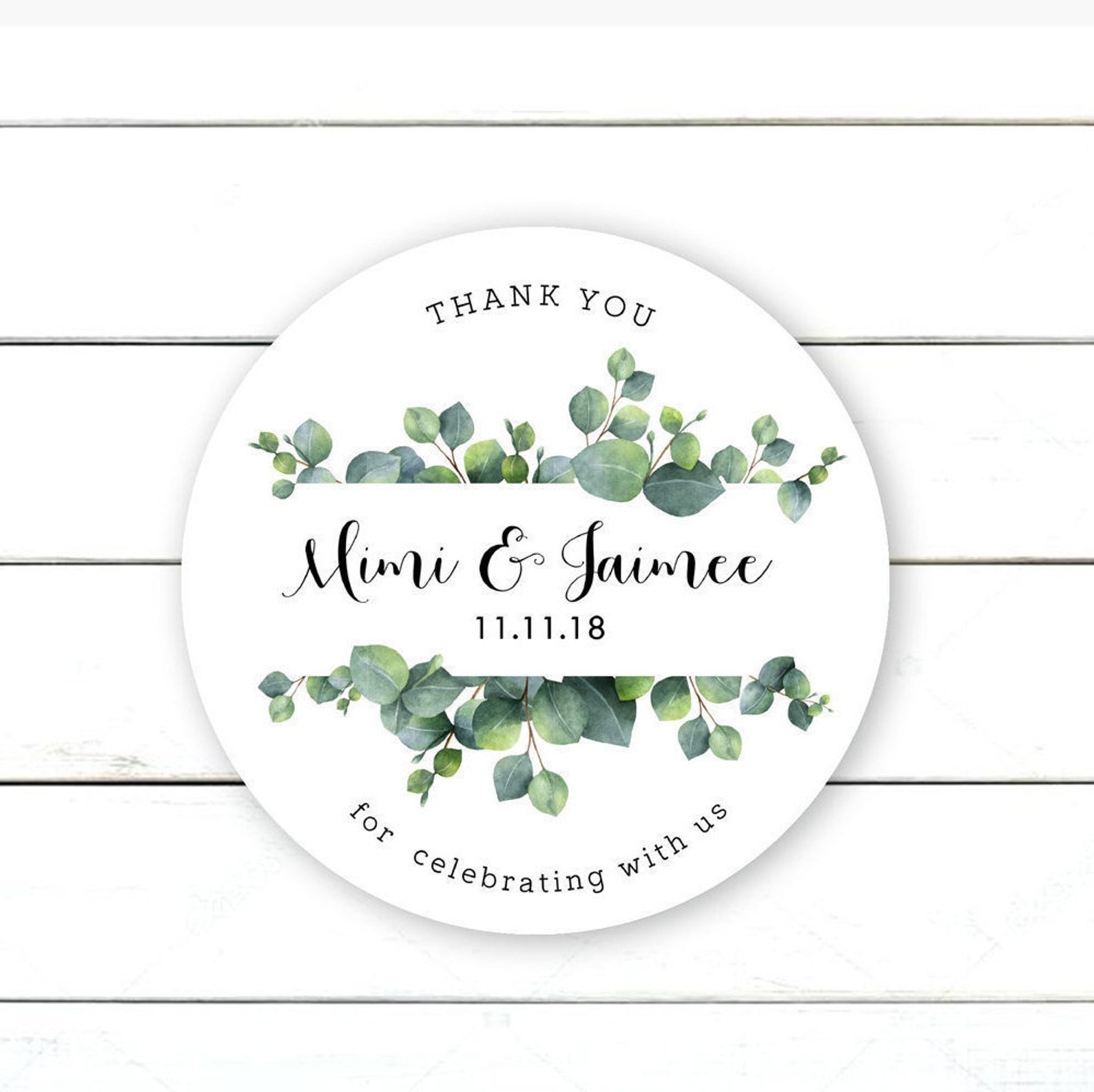 2 inch wedding thank you labels Printed wedding stickers | Etsy