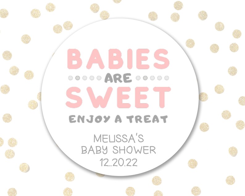 Babies Are Sweet Enjoy a Treat Stickers Baby Shower Sticker - Etsy