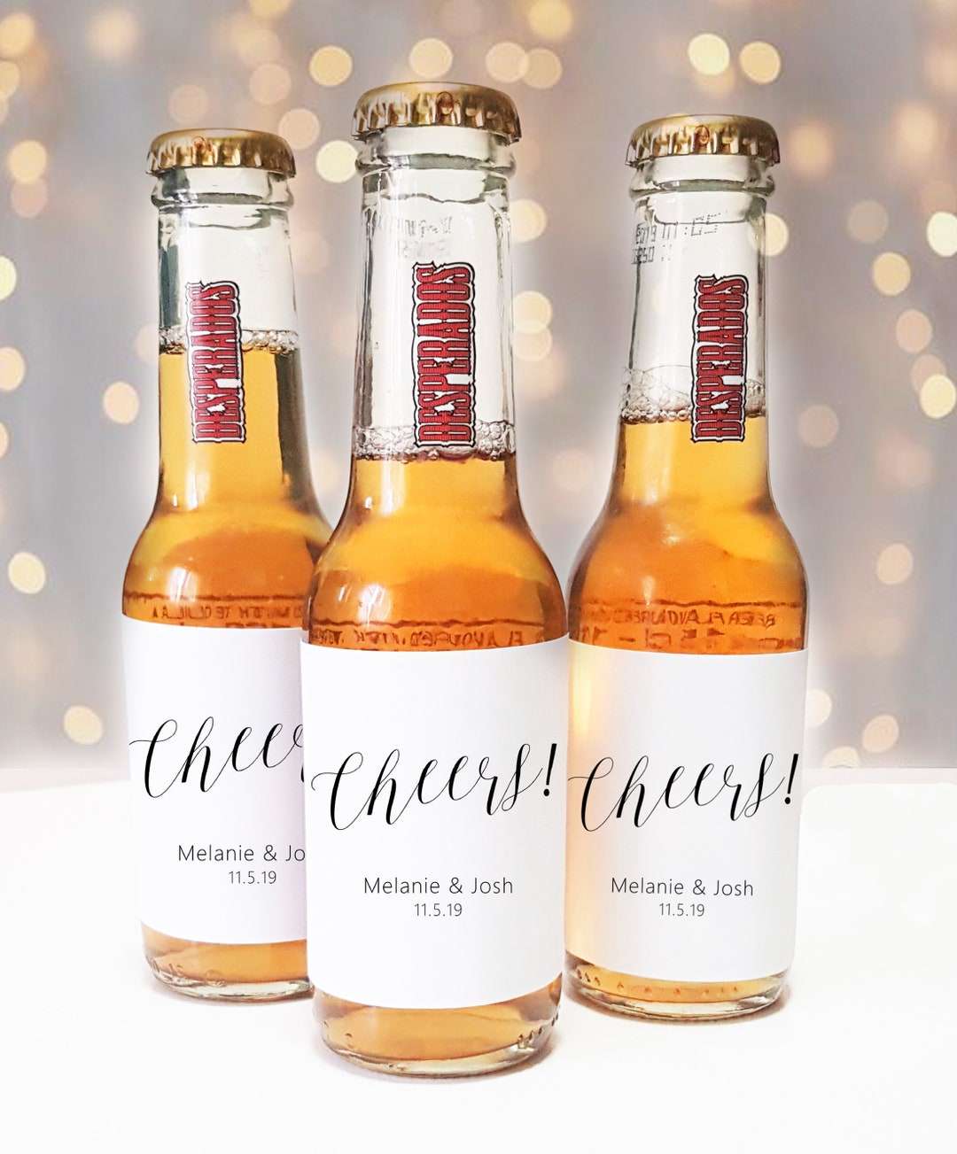 20 Cheers Labels, Mini Beer Favor Labels, Wedding Champagne Bottle ...