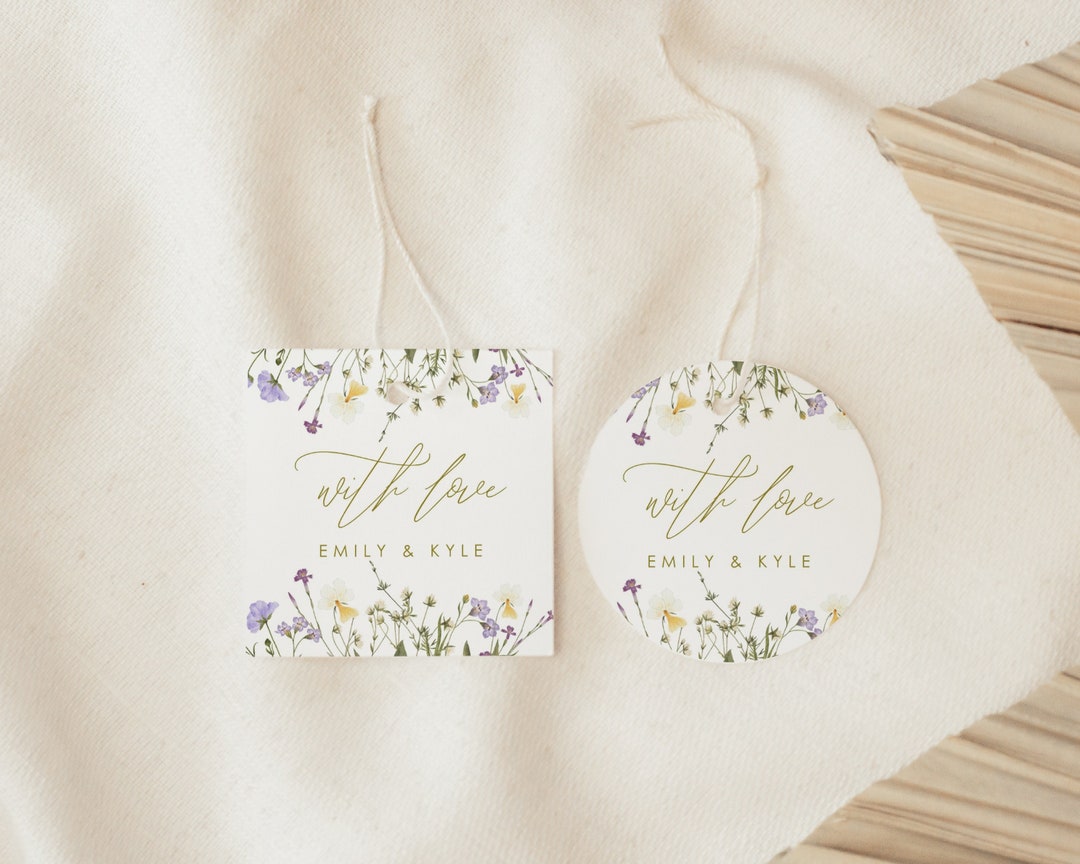 Personalized Favor Tags for Weddings, Bridal Showers Favors, 24 ...