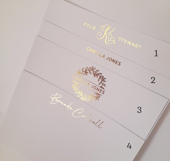 Personalized Gold Note Cards Custom Stationery Cards Set of - Etsy