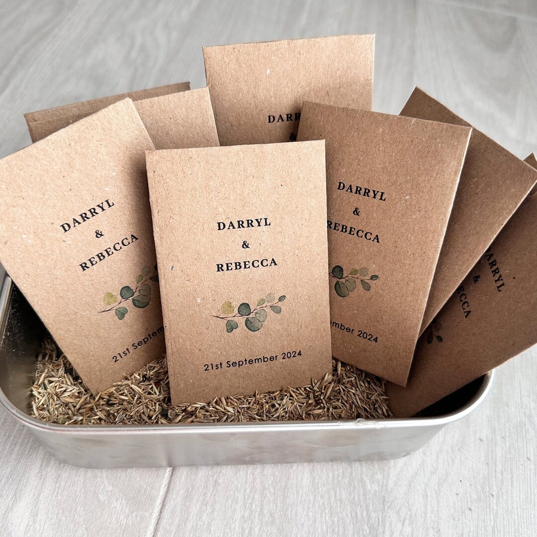 Personalized Seed Packets for Wedding Favor, Wildflower Seed Packets ...