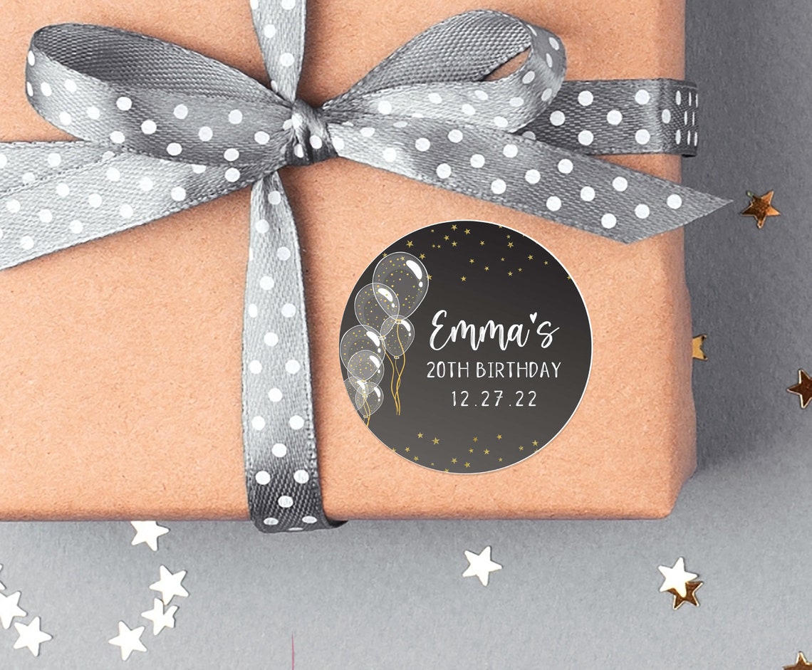 Custom Happy Birthday Sticker Labels Happy Birthday Stickers - Etsy