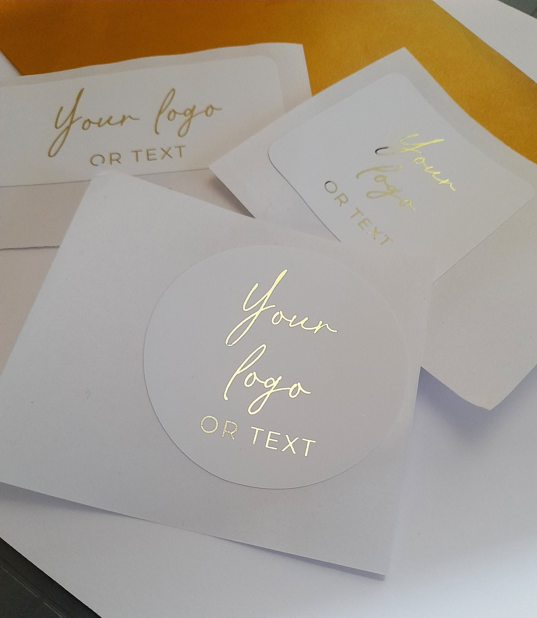 Gold Foil Stickers, Custom Logo or Text Labels, Wedding Favor Stickers ...