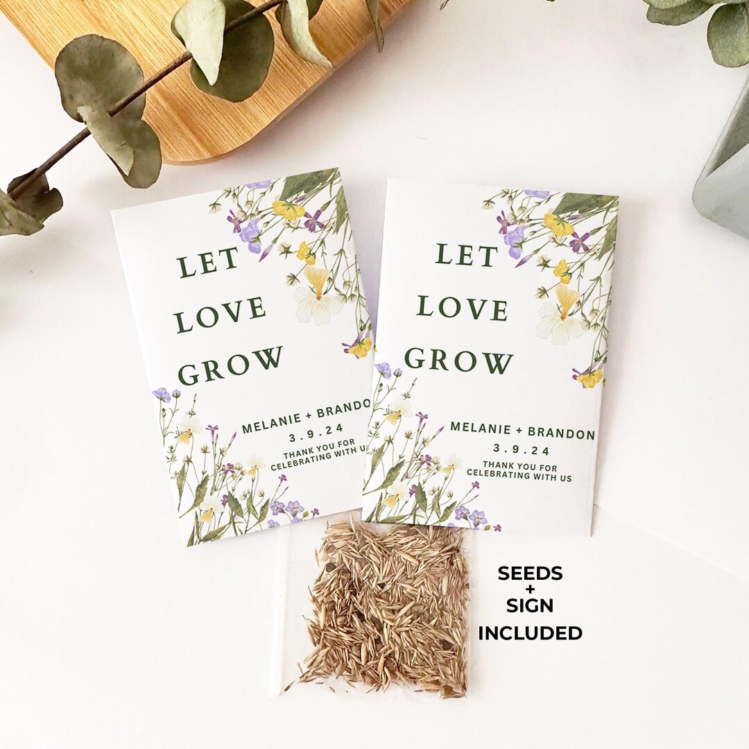 Plantable Wildflower Seeds, Personalized Packets With Seeds - Etsy