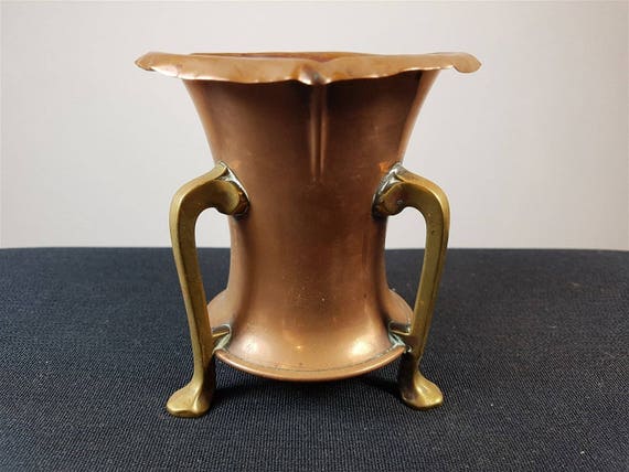 Antique Arts and Crafts Copper and Brass Urn Vase 1800's | Etsy