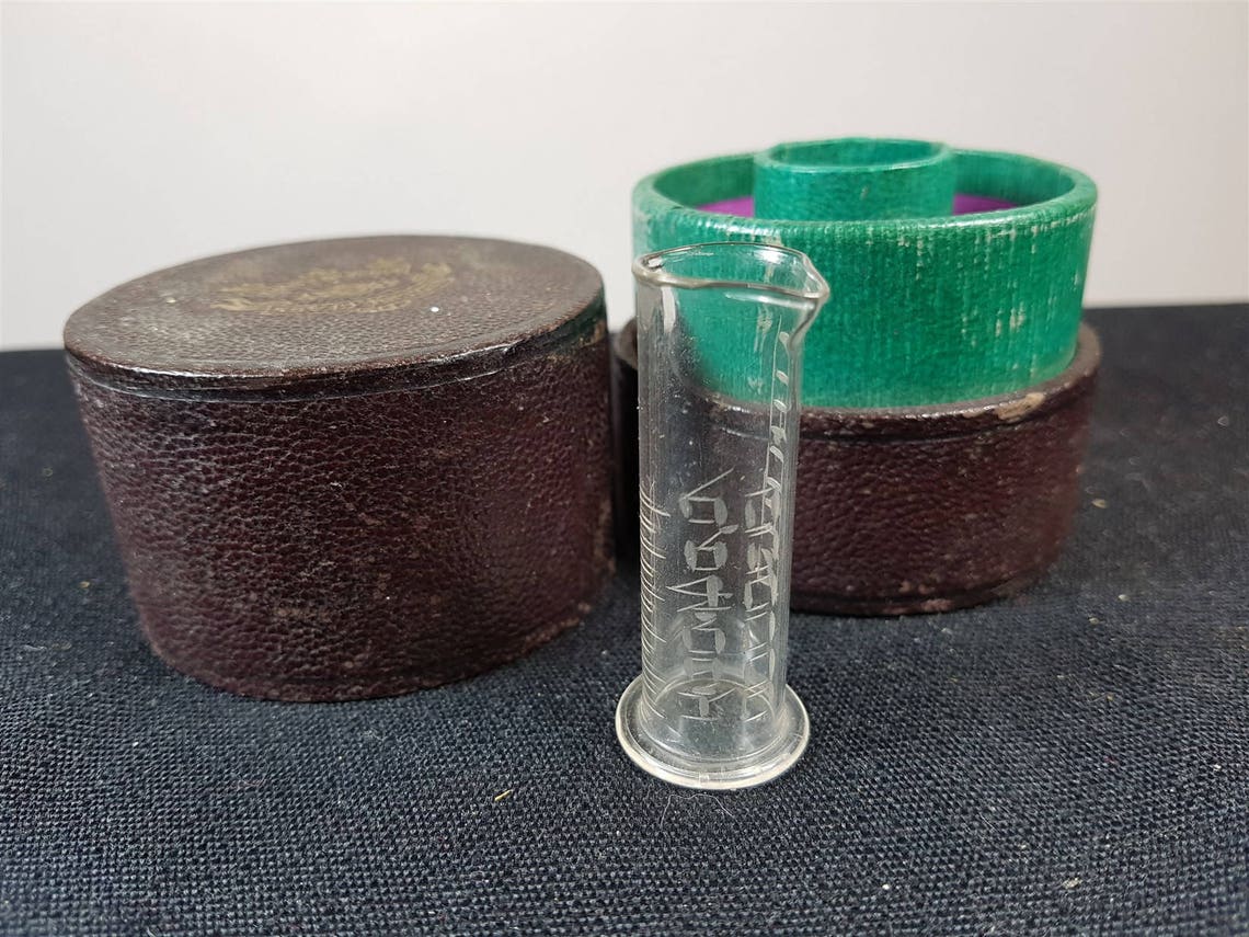 Antique Medicine Glass Minim Measure in Original Case Box | Etsy