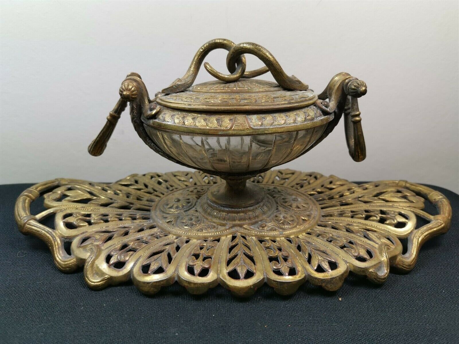 Antique Inkwell and Stand With Snakes Decoration Gilded Bronze - Etsy UK