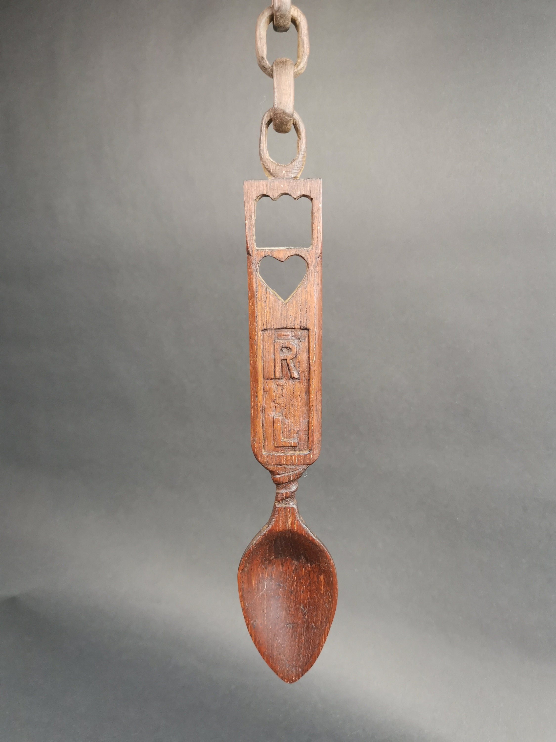 Art & Collectibles VIntage Welsh Wedding Love Spoon Hand Carved Treen ...