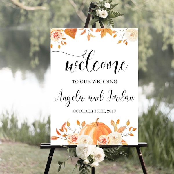 Fall Wedding Welcome Sign - Etsy