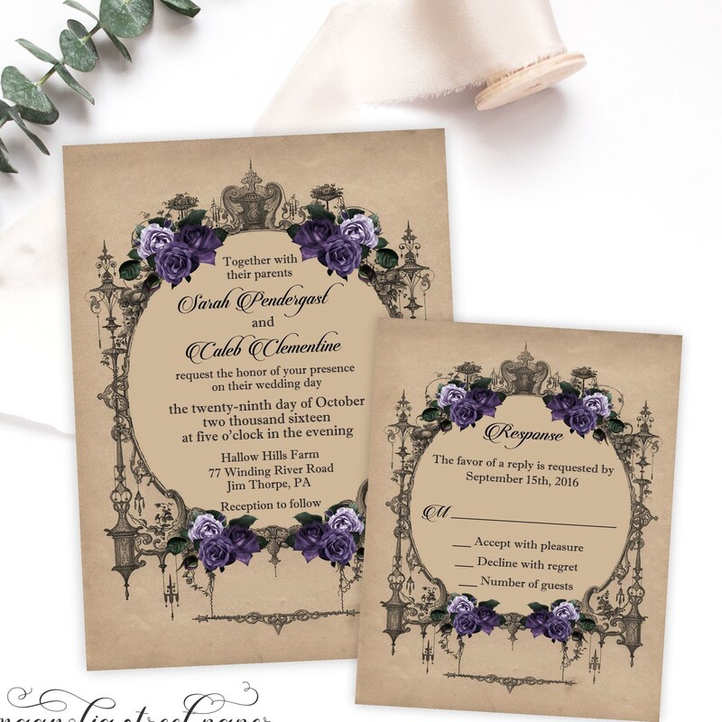 Goth Wedding Invitation - Etsy