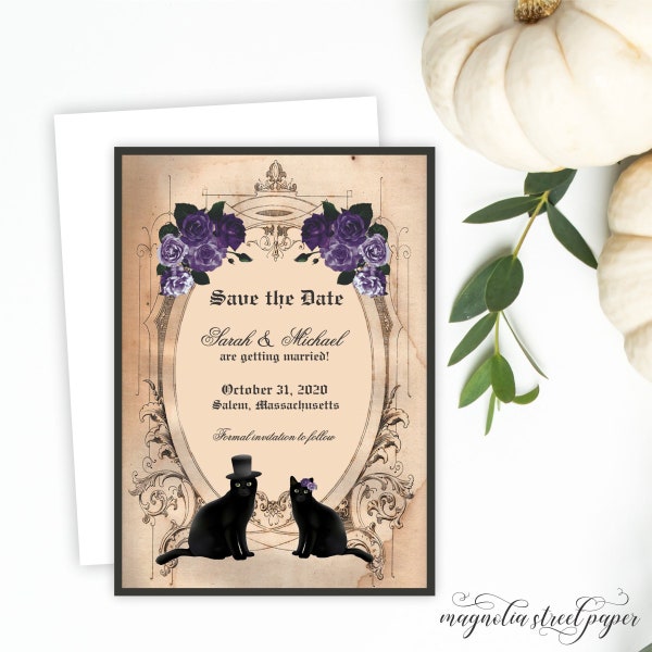 Cat Save the Date - Etsy