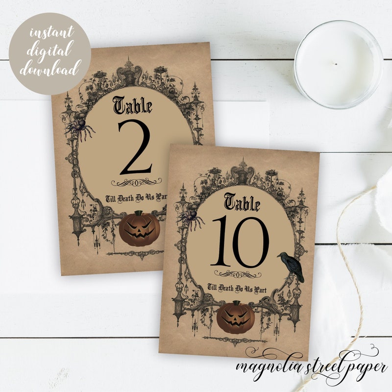 Spooky Table Numbers - Etsy