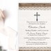 Rustic Baptism Invitation, Christening or Dedication Invite, First ...