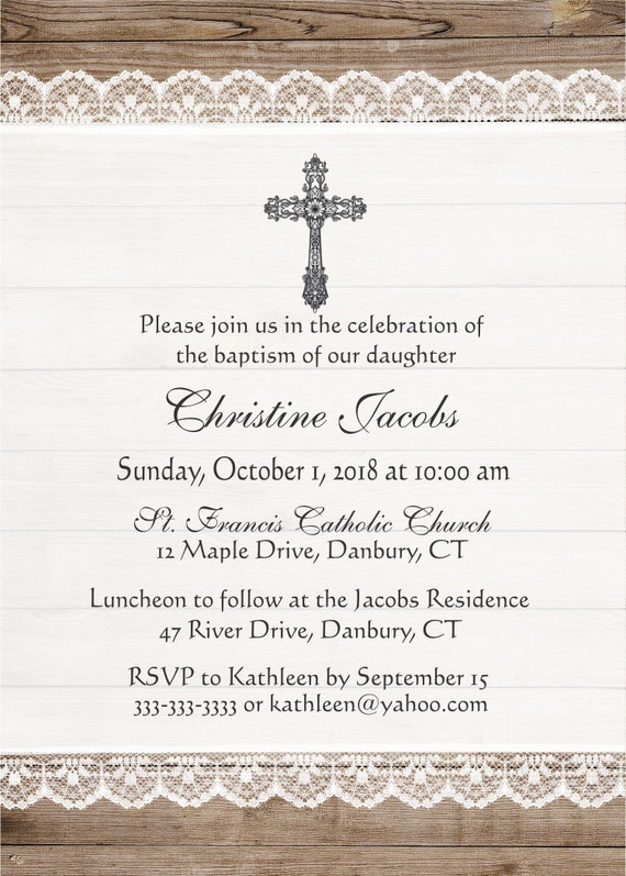 Baptism Invitation Wording