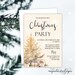 Christmas Party Invitation, Neutral Colors Holiday Invite, Elegant Tree ...