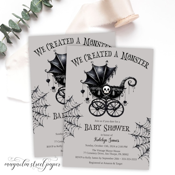 Zombie Baby Shower Invitations