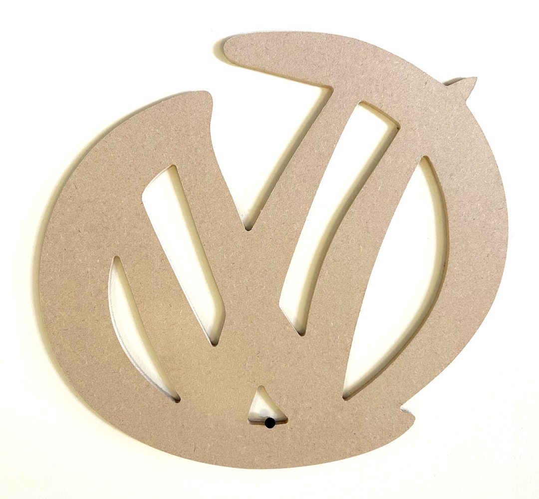 Wooden VW Logo Swoosh Graffiti Style Sign for Camper, Car, Van, Man ...