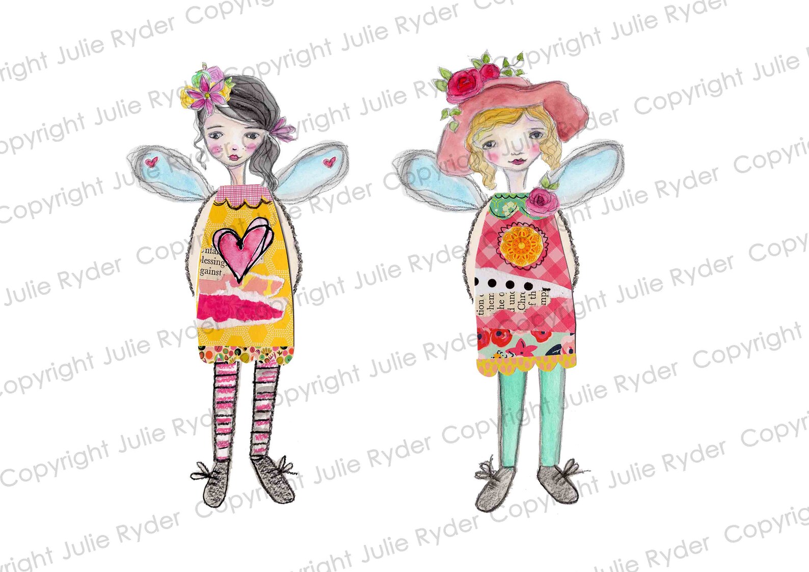 Instant Download Printable Set TWO Fairy Dolls and Friends Mix and ...