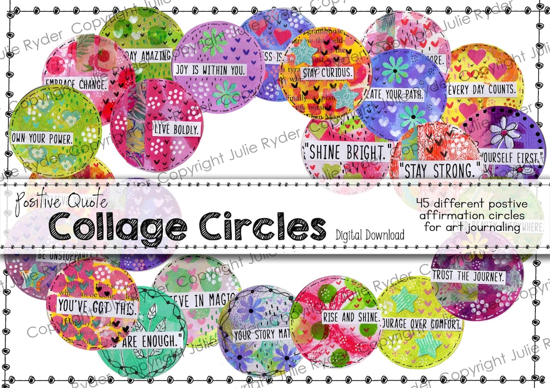 Inspirational Quote Circles – 2 Inch Printable Positive Affirmation ...